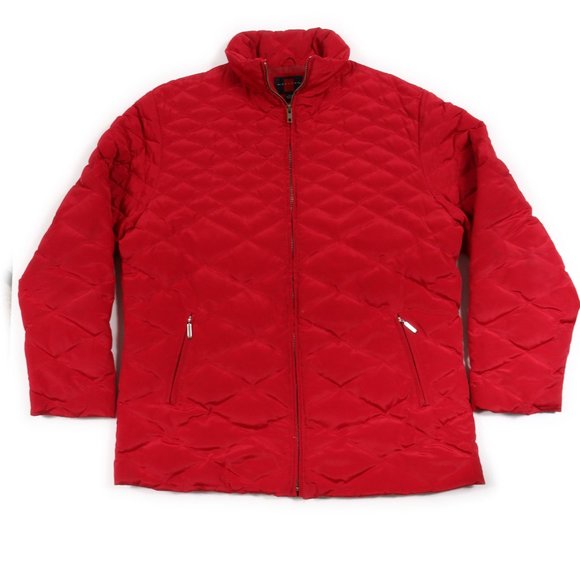 Gallery | Jackets & Coats | Gallery Quilted Puffer Jacket Red Size L ...